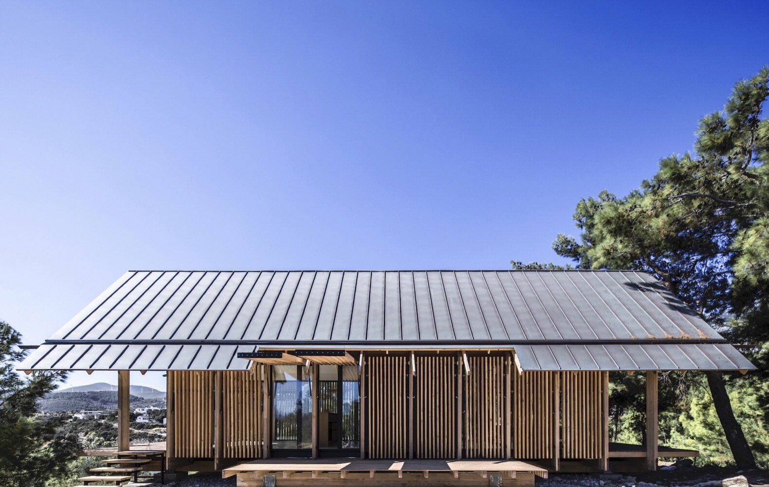 Photo 2 of 13 in The Timber Screens of This Off-Grid Prefab in Italy ...