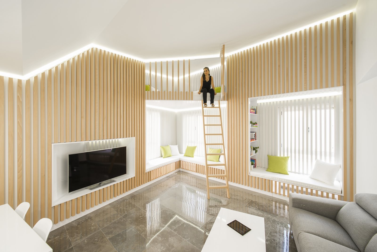 Photo 4 of 5 in This Crisp Spanish Dwelling Makes Use of Every Nook and ...