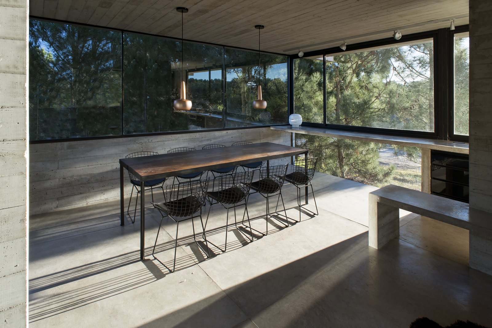 Photo 9 of 10 in This Monolithic Concrete House Appears to Float Among ...