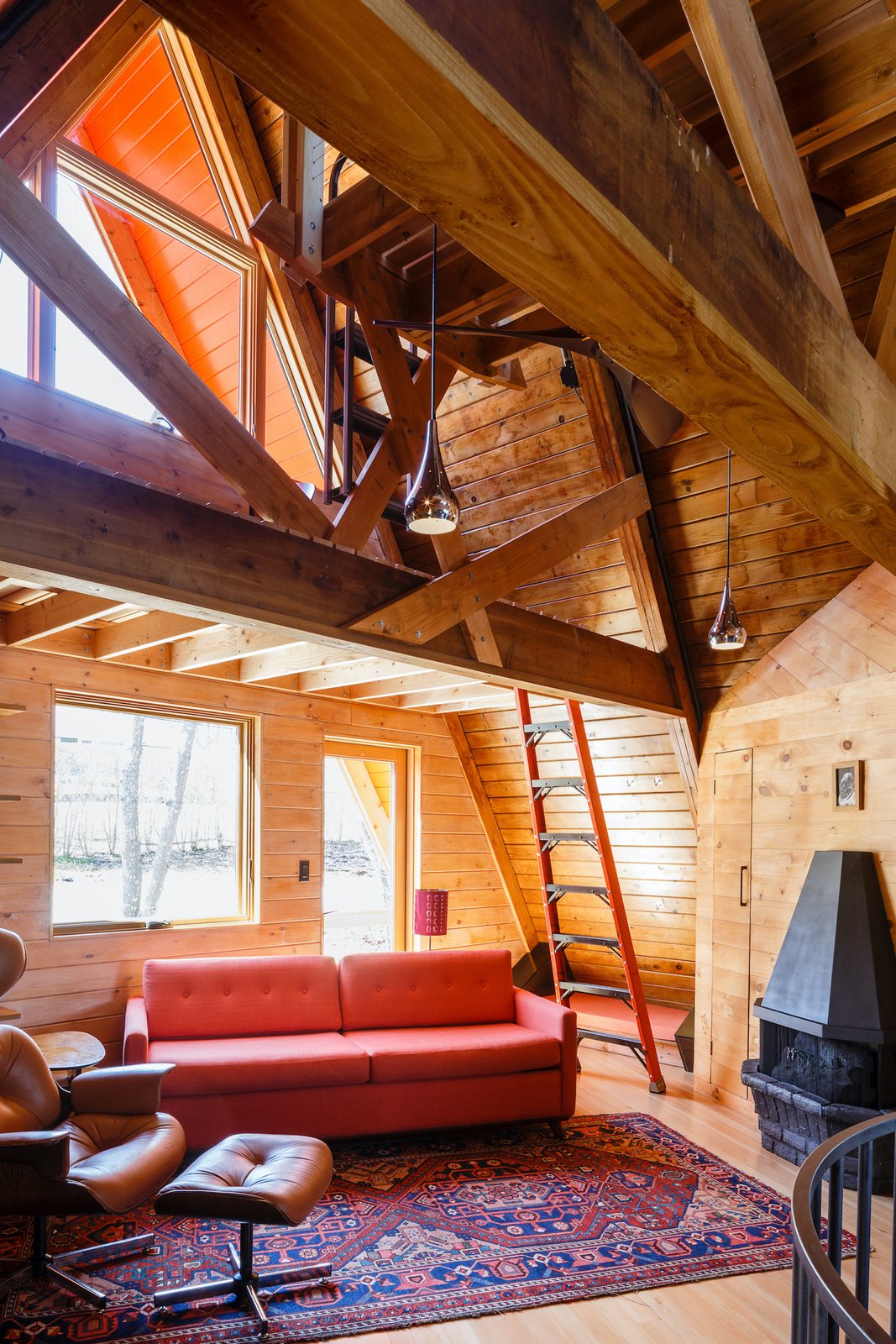 Photo 10 of 20 in An Architect Revives a Dreary, Prefab A-Frame Cabin ...