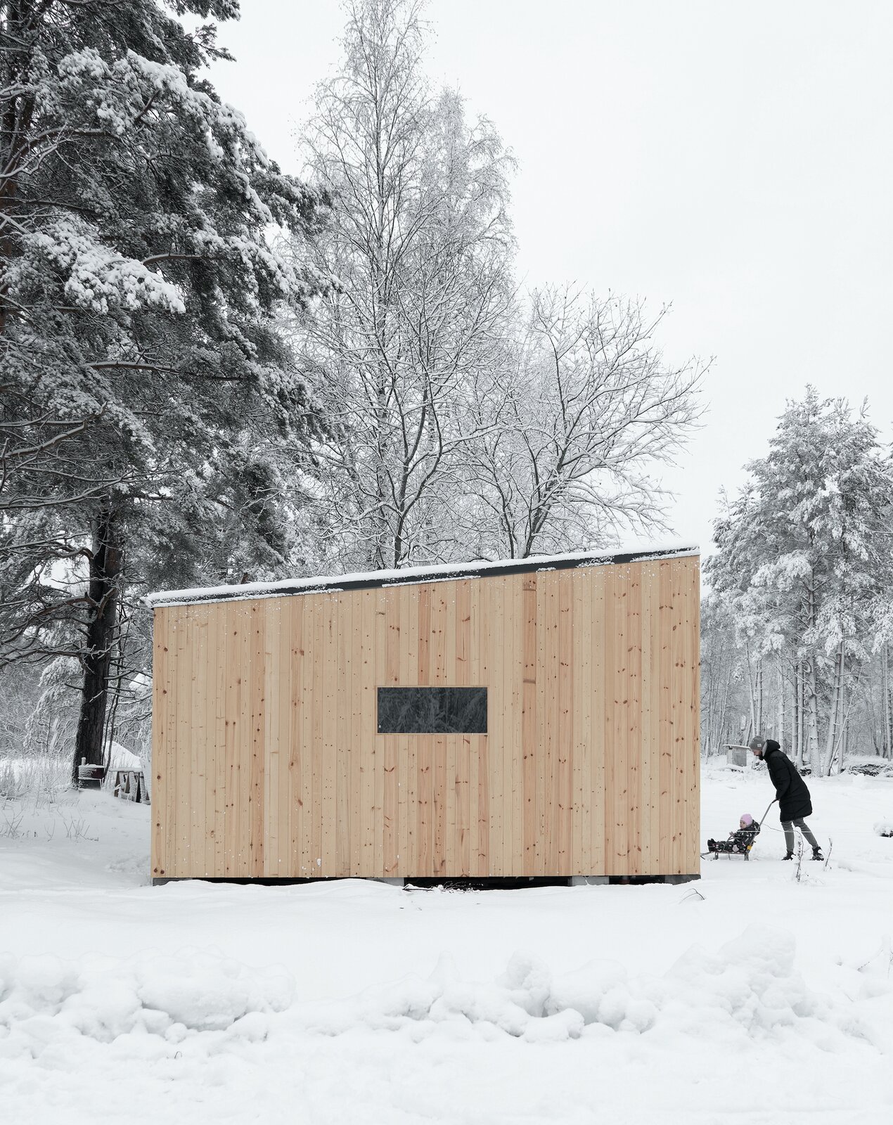 Photo 3 of 8 in A Tiny Timber Cabin Takes Root in a Russian Forest for ...