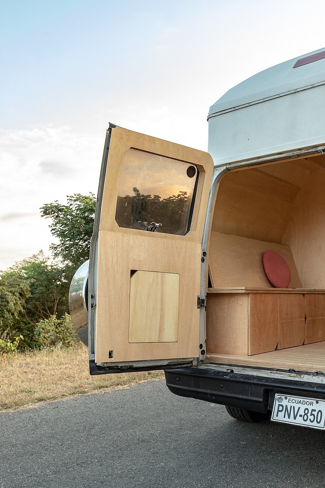 Photo 11 of 16 in This Chevy Camper Van’s Wondrous Wooden Interior Will ...