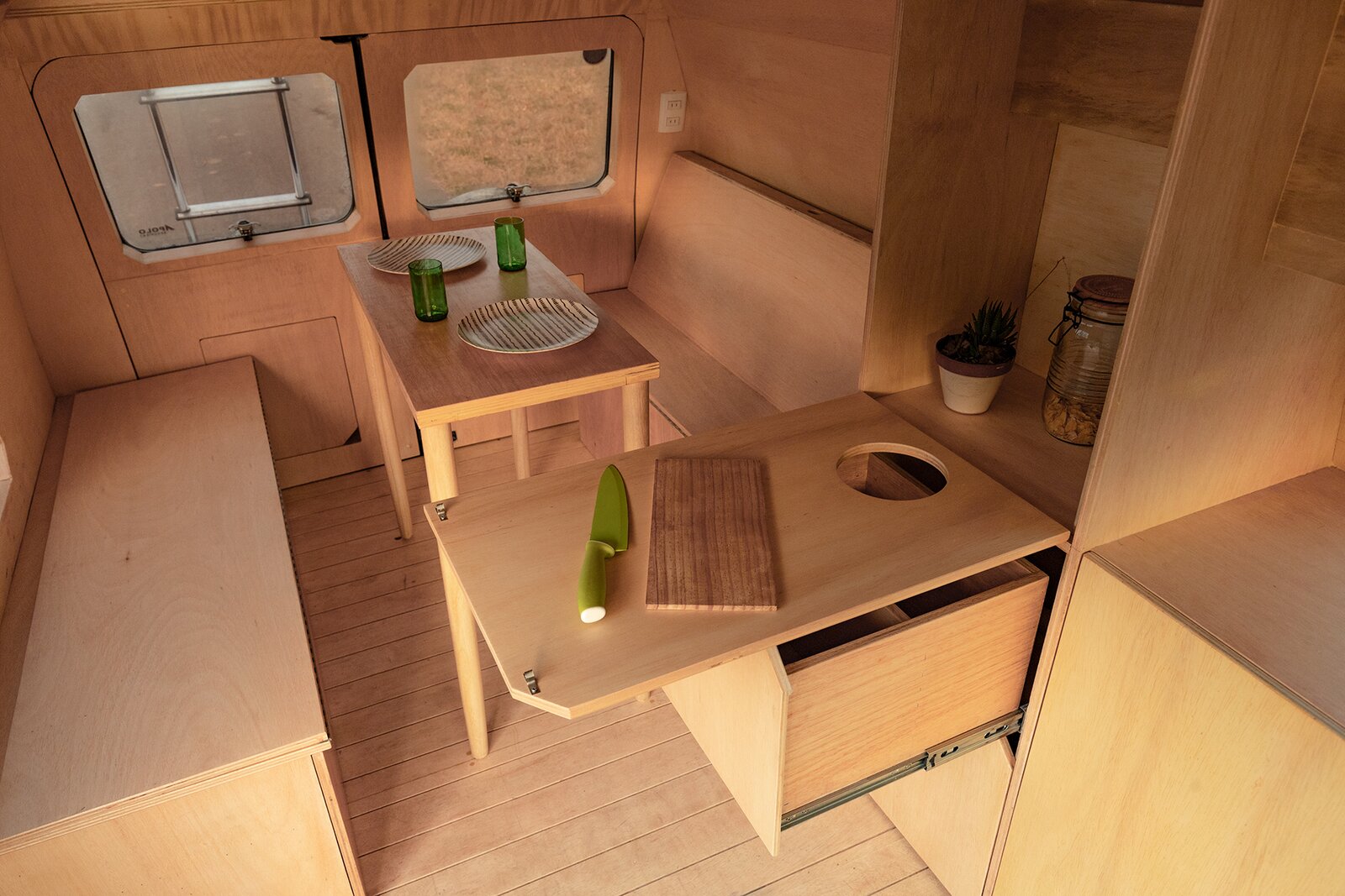 Photo 5 of 16 in This Chevy Camper Van’s Wondrous Wooden Interior Will ...