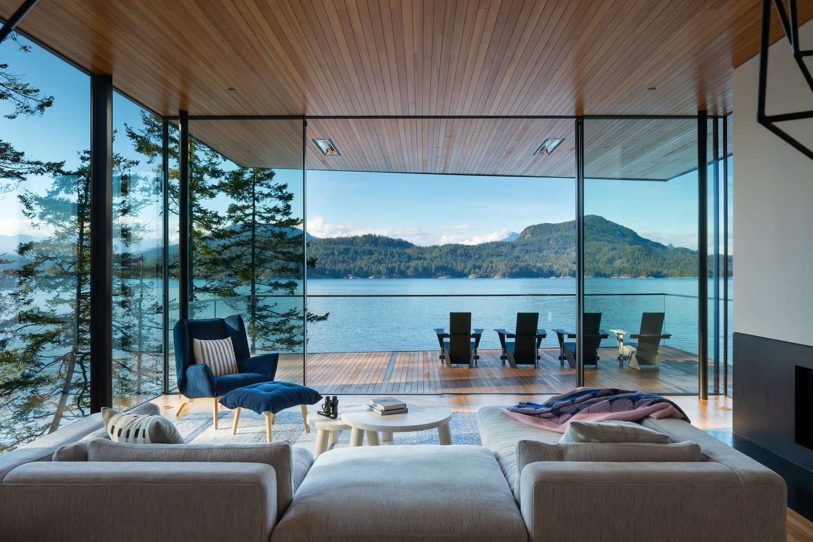Photo 6 of 11 in A Glass and Cedar Cabin Looks Out Over One of British ...