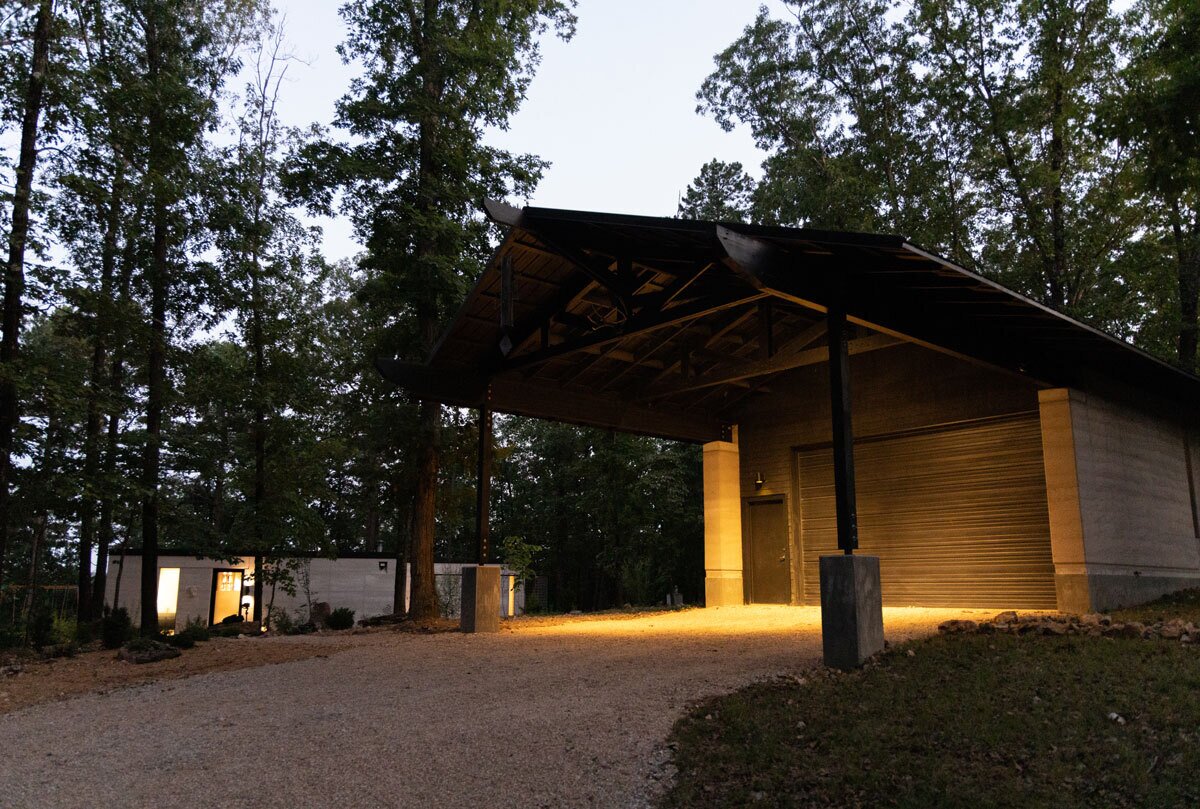 Photo 1 of 38 in The CALX Cabin, a Rammed Earth abode in the Ozark ...