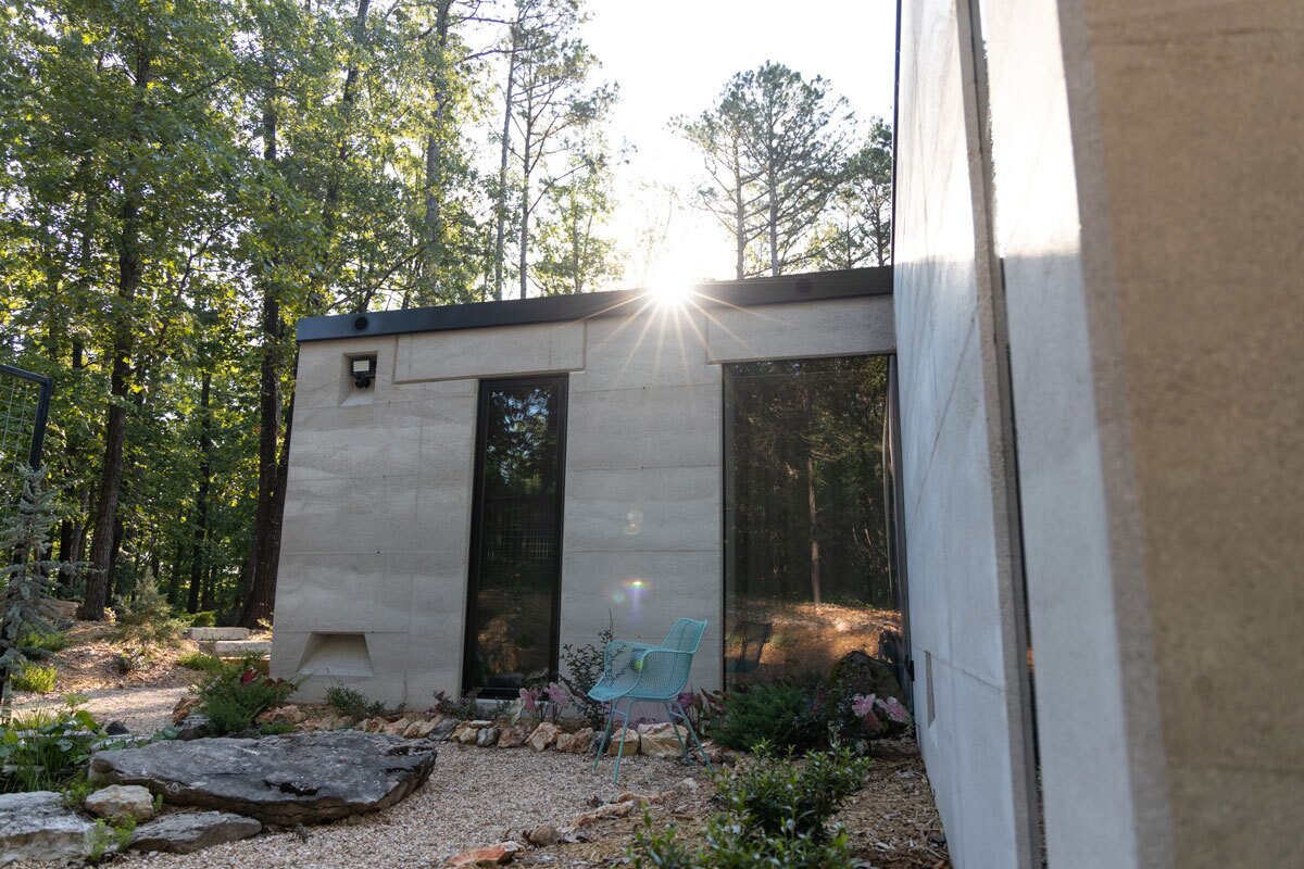 Photo 1 of 38 in The CALX Cabin, a Rammed Earth abode in the Ozark ...