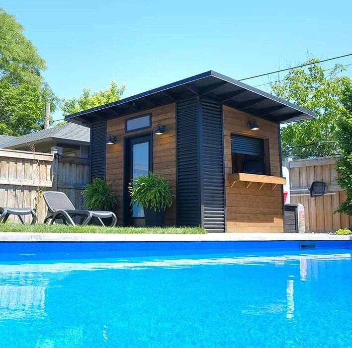 Photo 6 of 7 in Modern Pool Sheds and Cabanas by Backyard Escape ...
