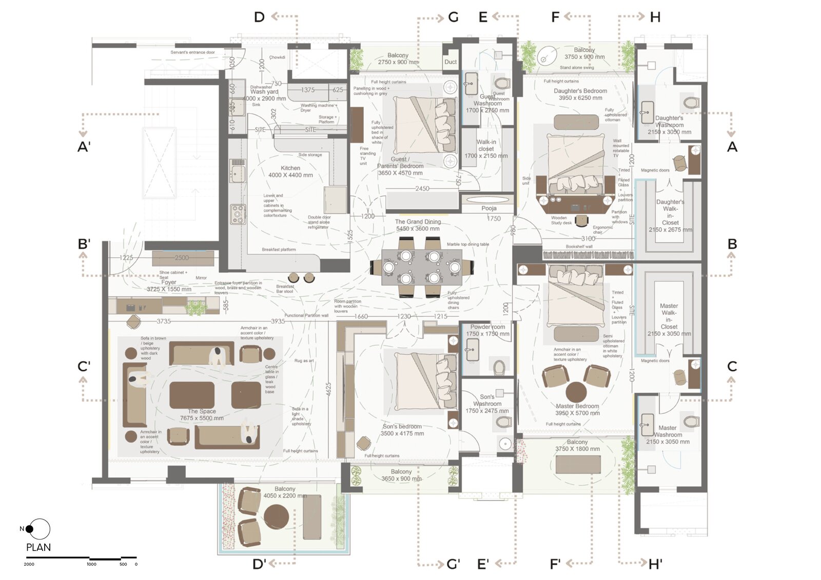 Photo 2 of 16 in House of Manasvi by Studio ZEDO GROUP OF ARCHITECTS ...