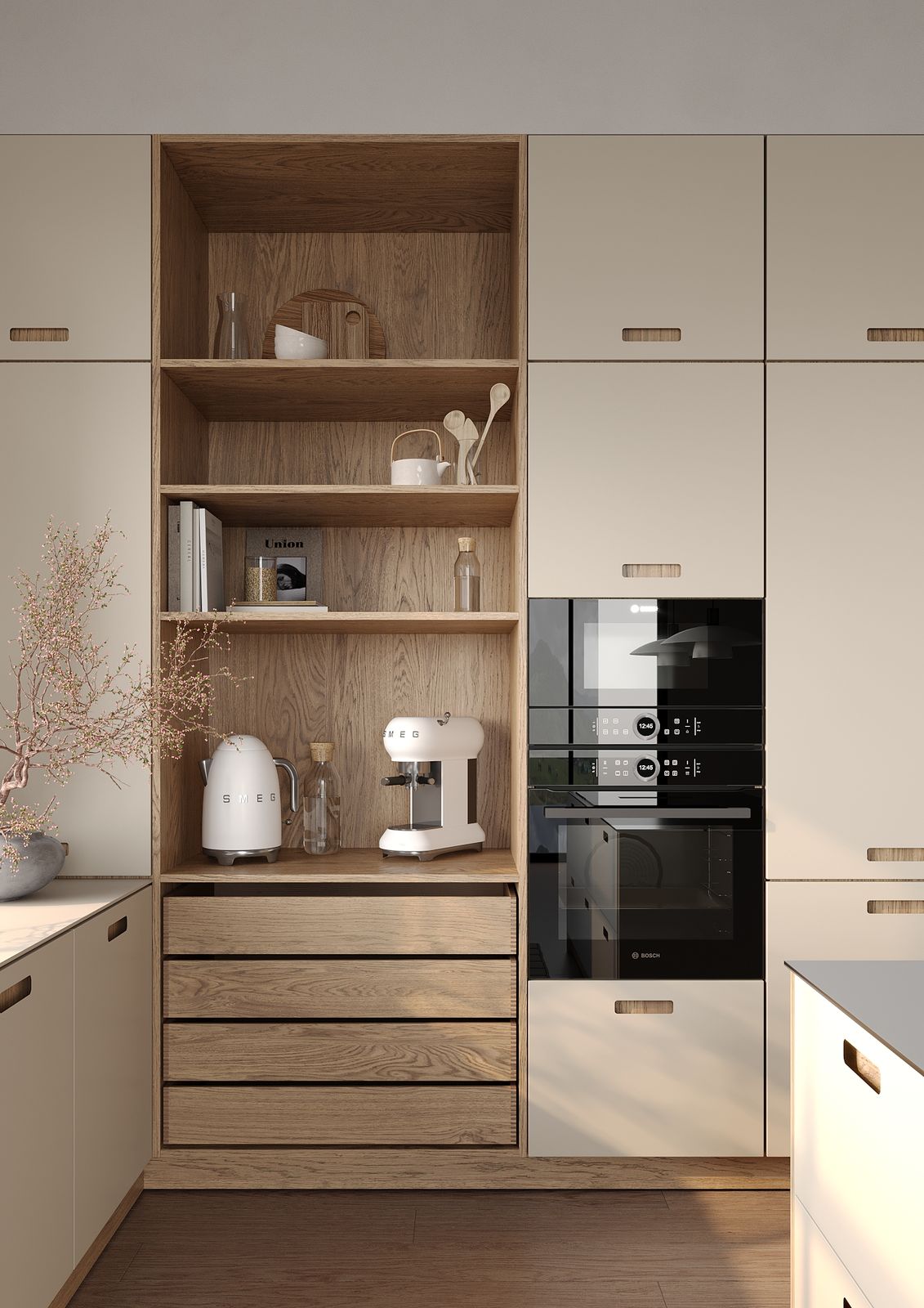 Photo 2 of 13 in Recess Kitchen: Modern Cut-Out Handles in Scandinavian ...