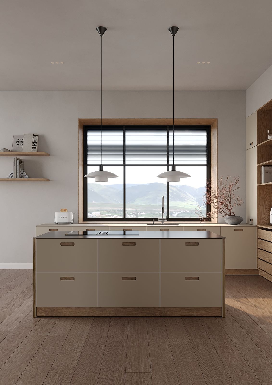 Photo 3 of 13 in Recess Kitchen: Modern Cut-Out Handles in Scandinavian ...