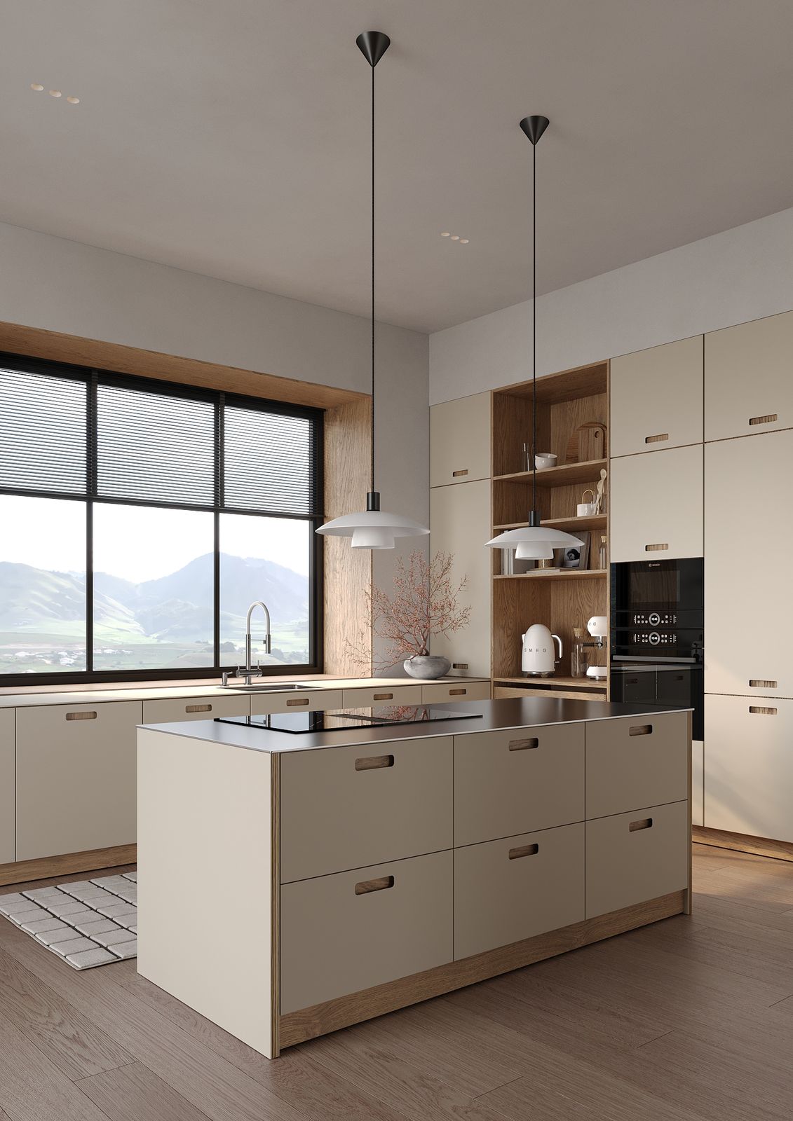 Photo 10 of 13 in Recess Kitchen: Modern Cut-Out Handles in ...