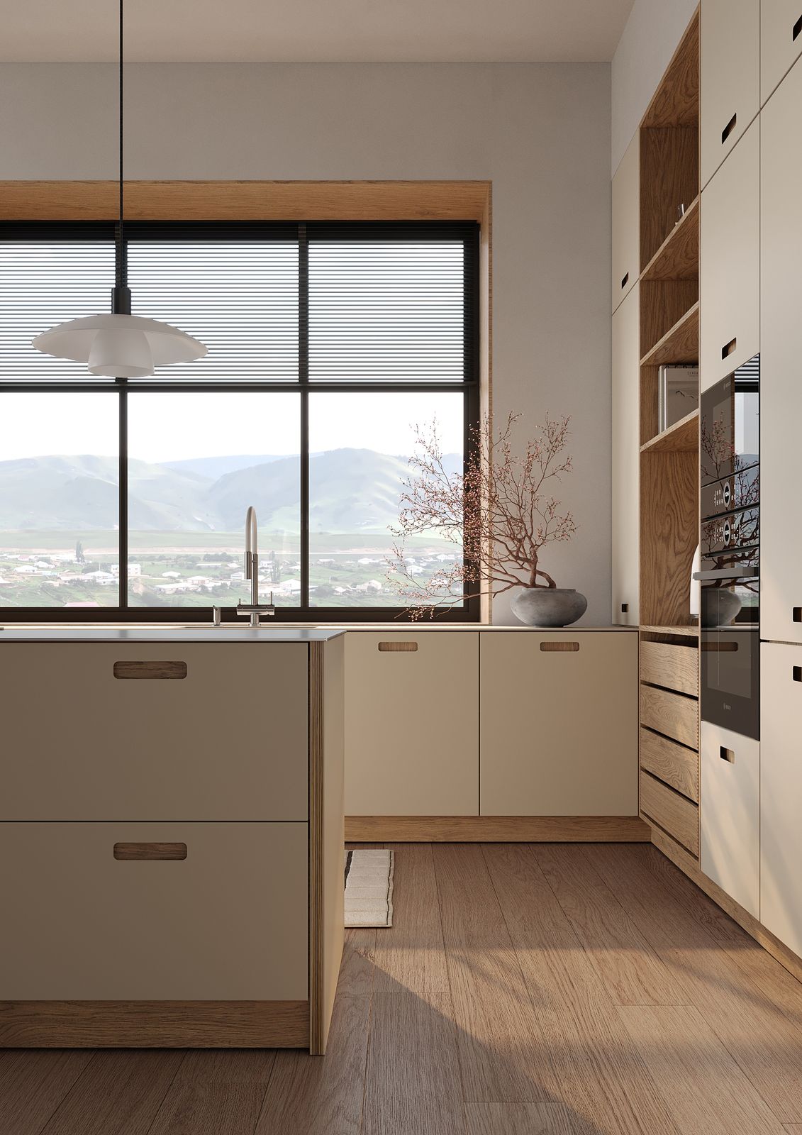 Photo 12 of 13 in Recess Kitchen: Modern Cut-Out Handles in ...