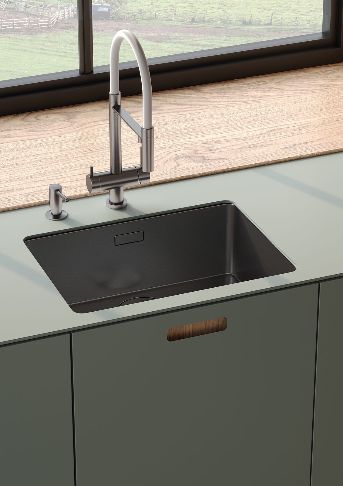 Photo 12 of 15 in Recess Green: Natural Scandinavian Kitchen Design by ...