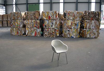 Molded Poly Seats Made from Paper - Dwell