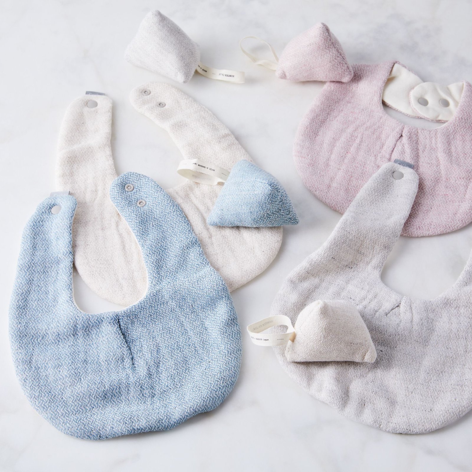 Morihata International Organic Cotton Japanese Baby Bib & Rattle Gift ...