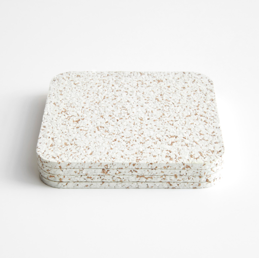 Cork White Coasters Set of Four by Unison - Dwell