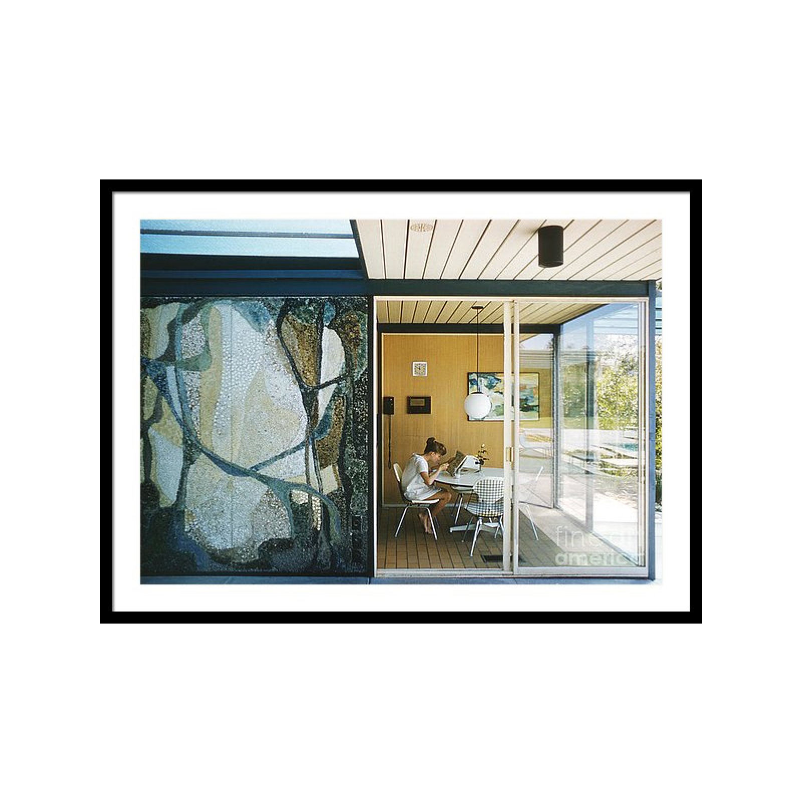 Detail Of Case Study House Number 18 With Florette Fields Wall Art by ...