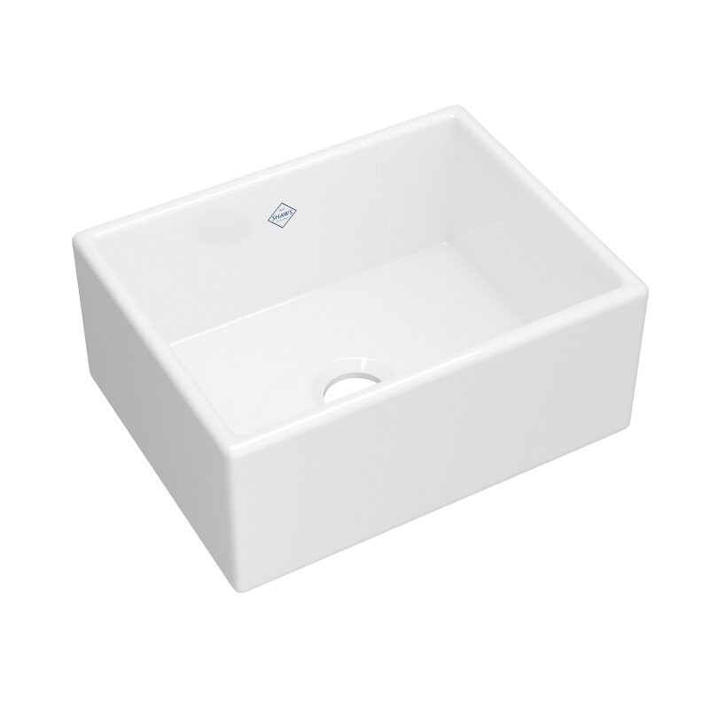 Shaws Shaker Farmhouse Single Basin Fireclay Kitchen Sink by Build.com ...