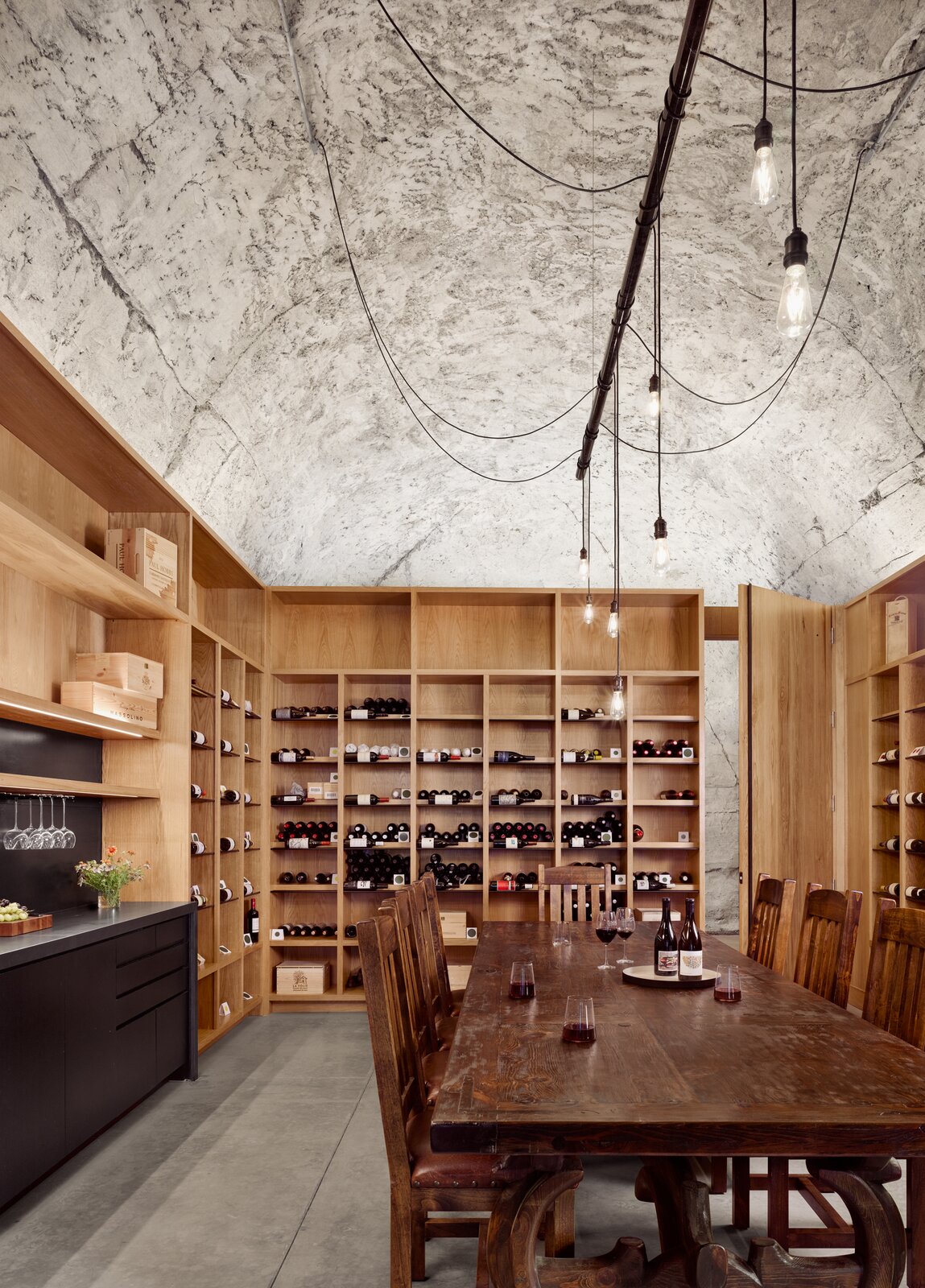 Photo 7 of 10 in A Private Wine Cave Is Built Into a Limestone Hillside ...