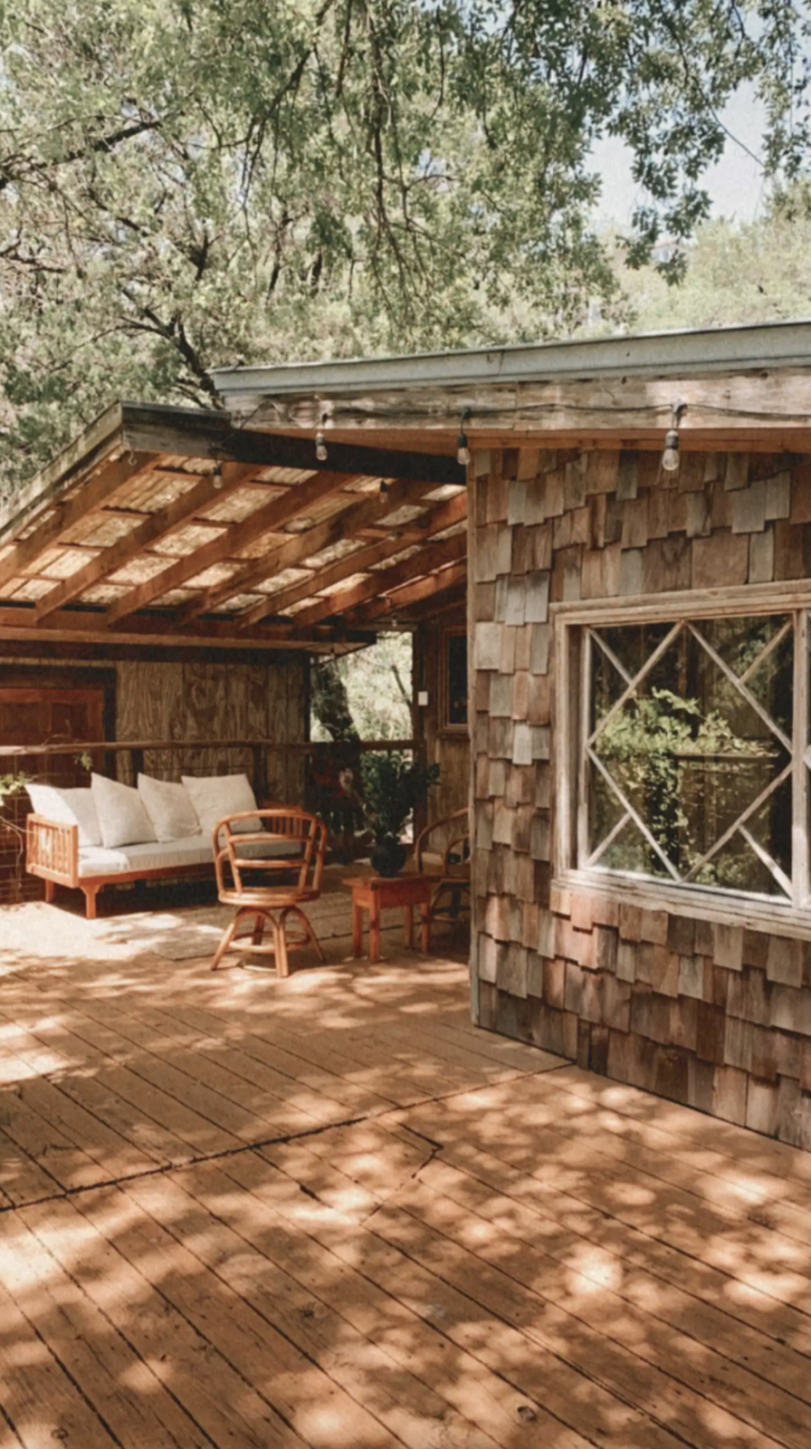 Photo 7 of 7 in A Rustic Austin Cabin Embraces Wood Tones and a Hippie ...