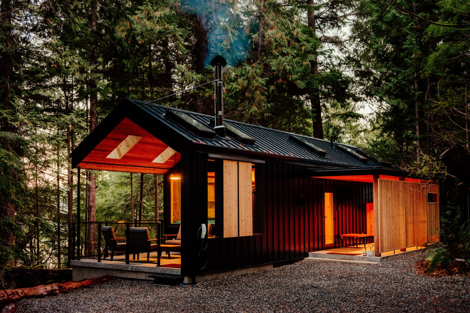 Photo 1 of 9 in A Secluded Canadian Cabin Is a Mix of Moody and Modern ...