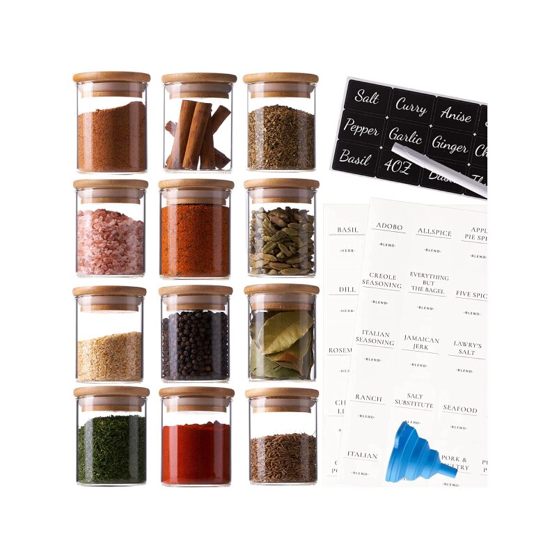 Stylvio Glass Spice Jars Set by Amazon - Dwell