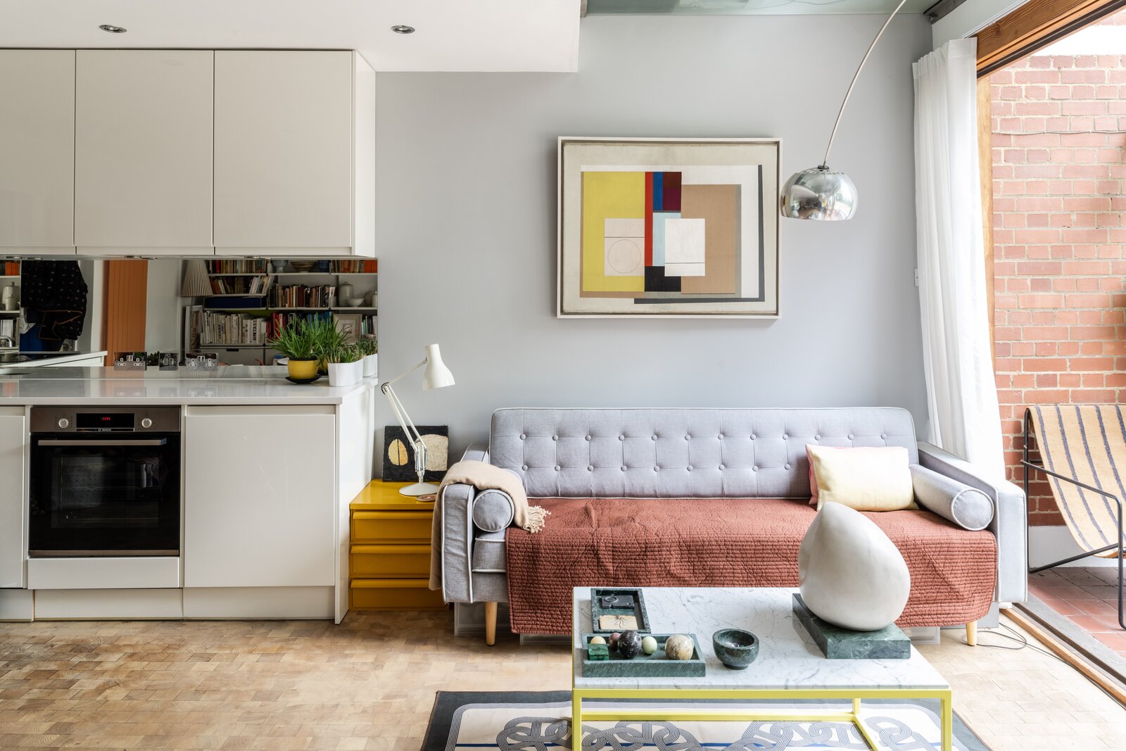 Photo 6 of 10 in A ’60s Studio With a Bright-Yellow Spiral Staircase ...