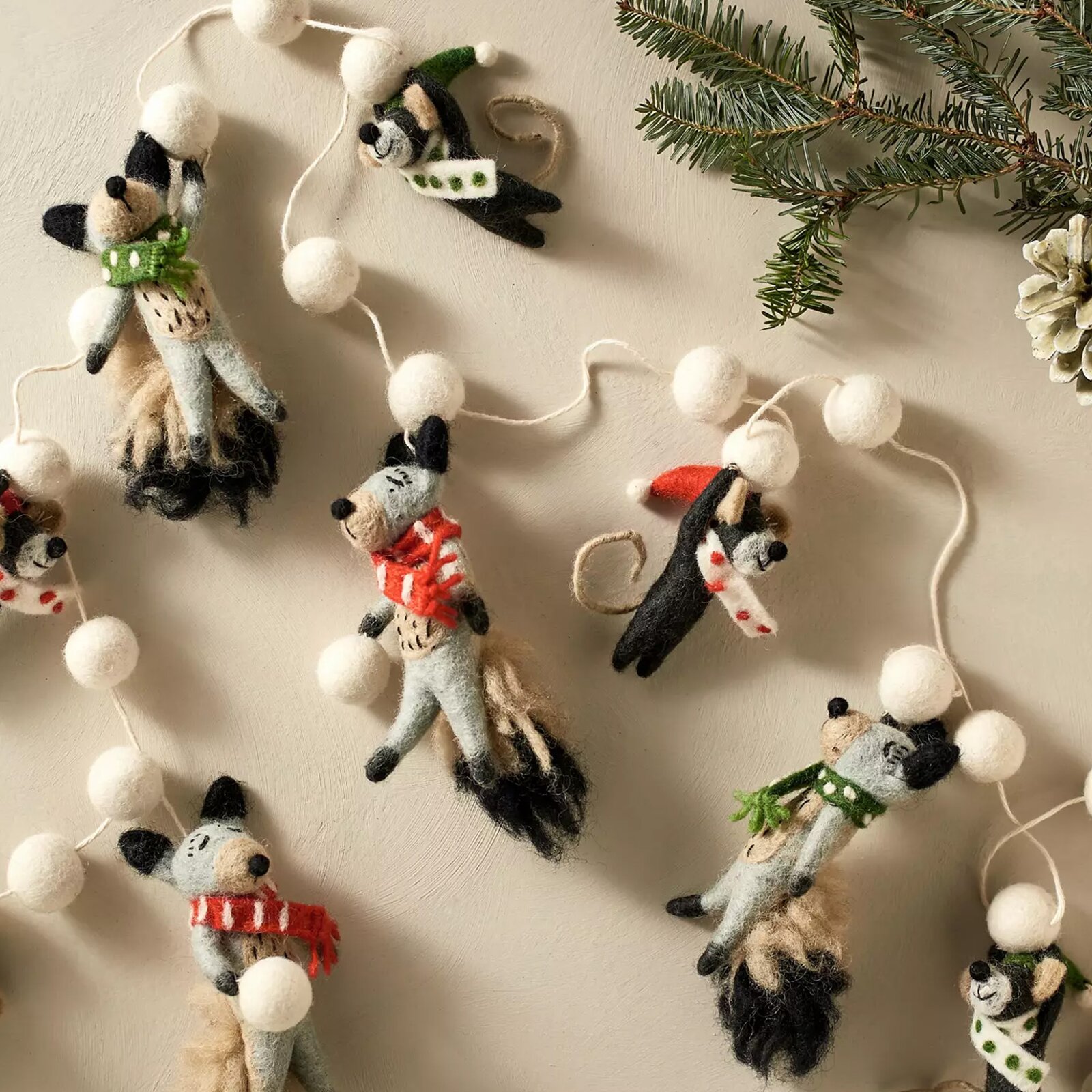 Snowball Fight Felt Garland by Anthropologie - Dwell