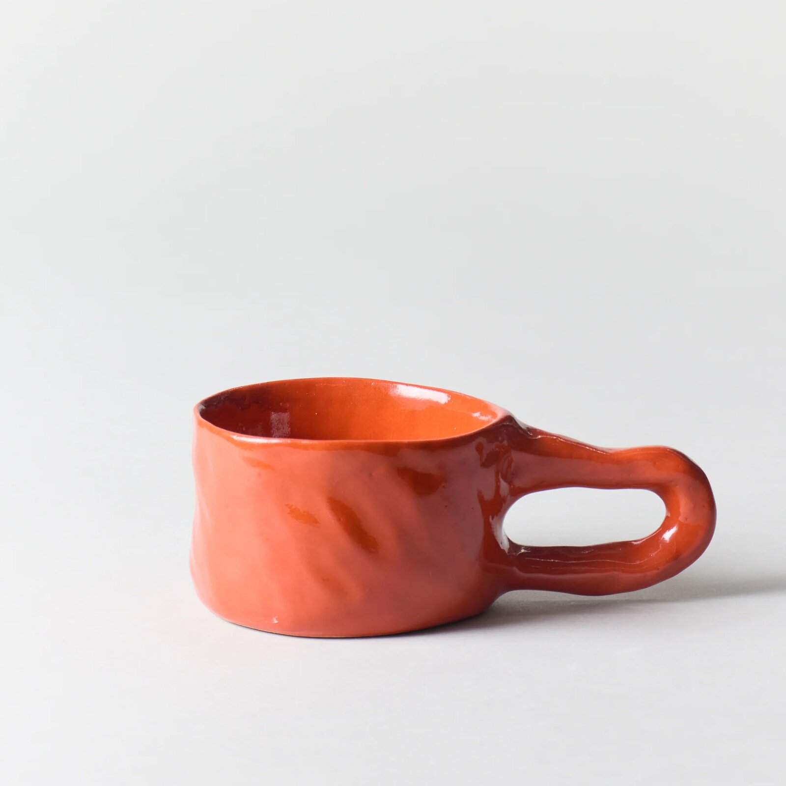 Short Mug in Orange-Red by Jade Paton by Dwell - Dwell
