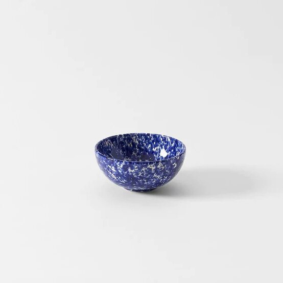 Blue on Cream Splatterware Cereal Bowl by MARCH - Dwell