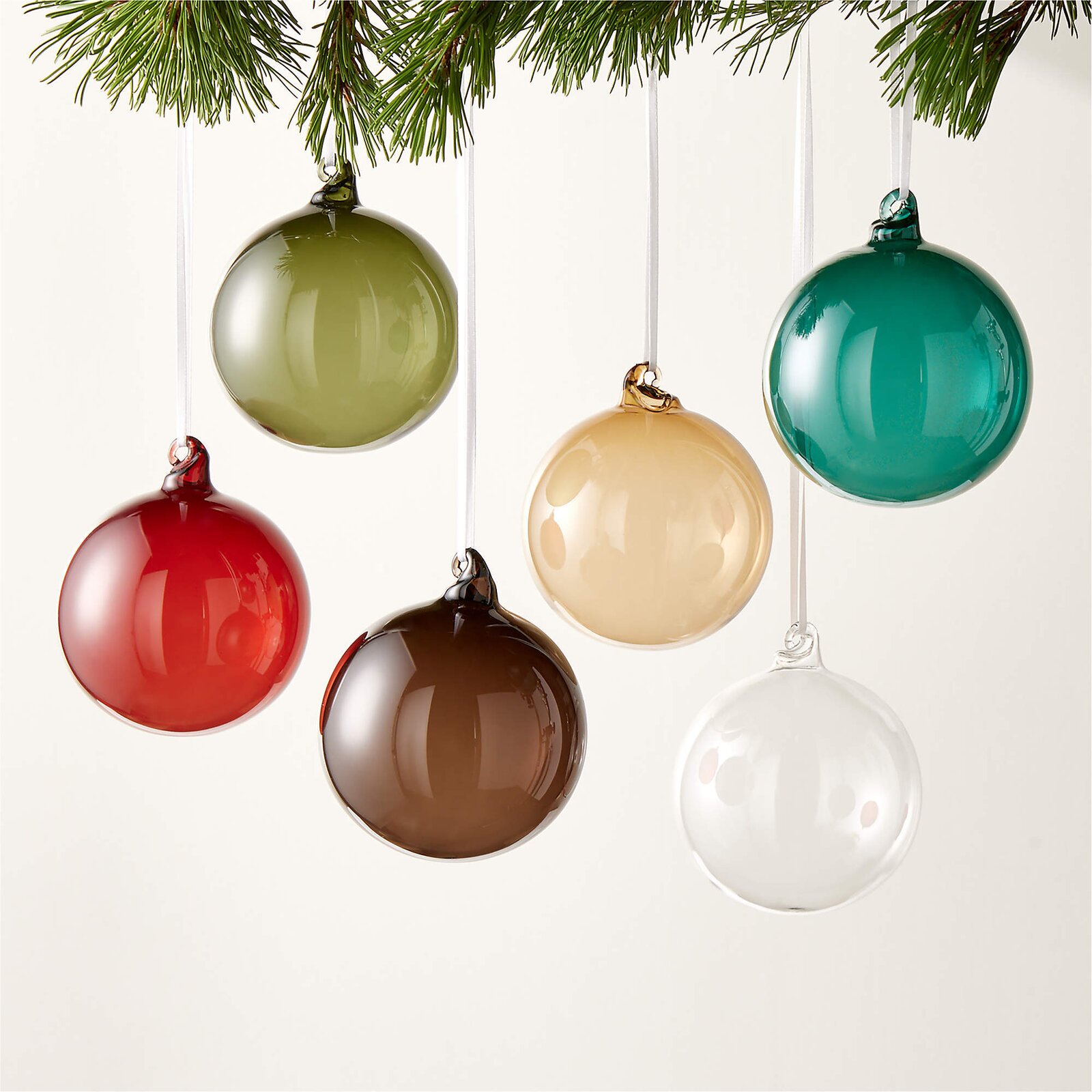 Beam Shiny Transluscent Multicolor Christmas Ornaments by Dwell - Dwell