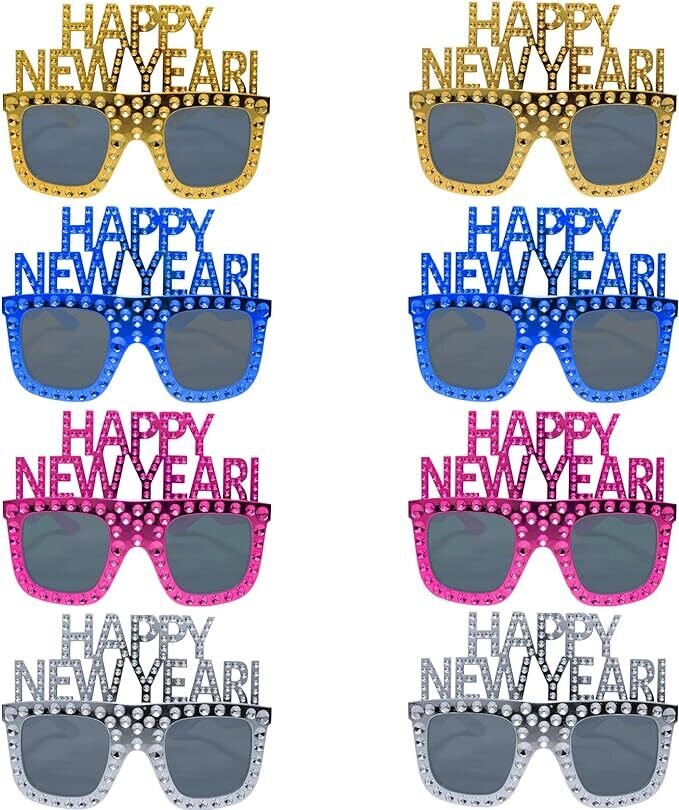 Happy New Year Eyeglasses, 8 Pack by Dwell - Dwell