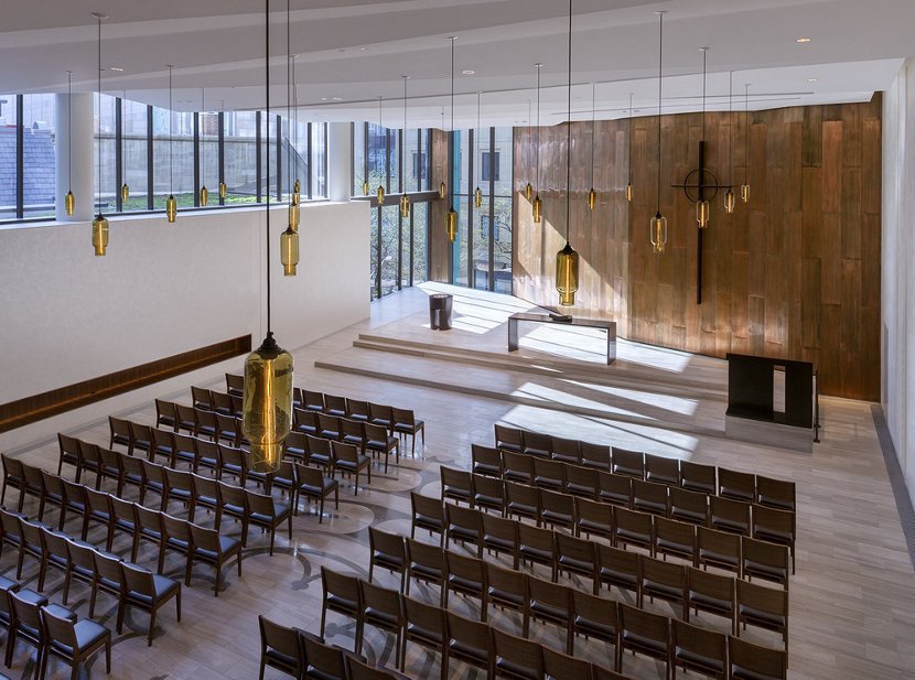 Photo 2 of 3 in Timeless Glass Pendant Lights Reflect a Church's Past ...