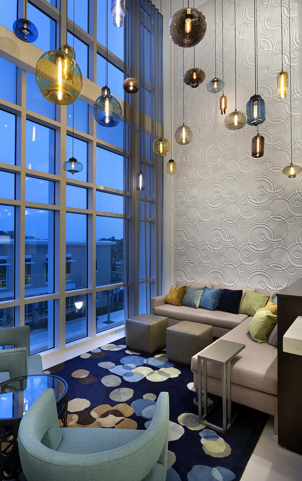 Photo 3 of 5 in Modern Hotel Lighting Adorns Lobby of Hilton Resort in ...