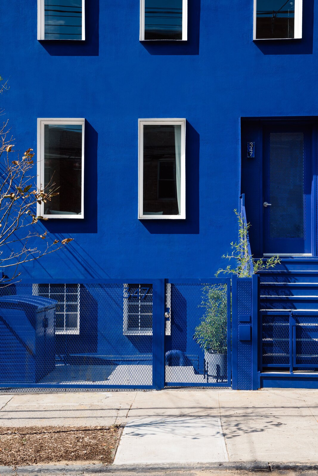 Photo 2 of 13 in An All-Blue House in Bushwick Brings Big Color to the ...