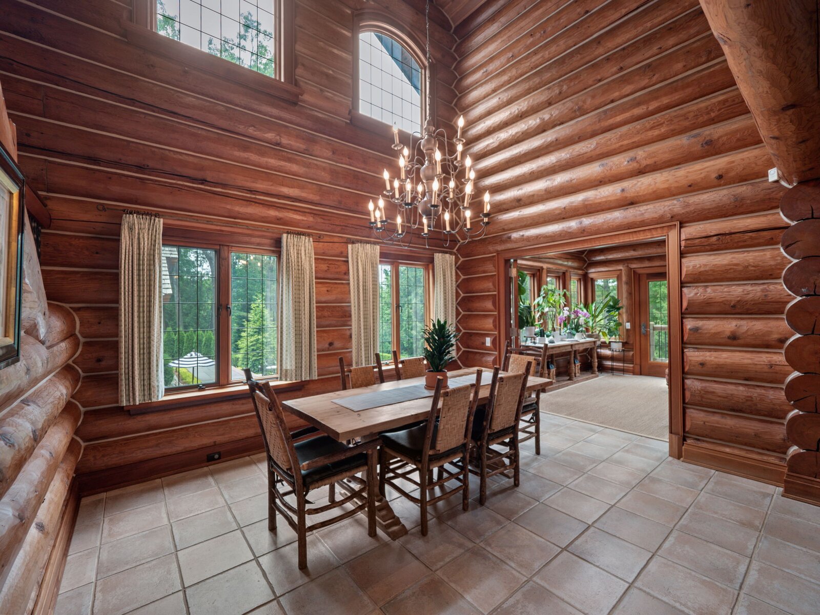 Photo 9 of 24 in Embracing Nature and Elegance in a Michigan Log Residence by Luxury Homes ...