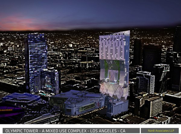 Olympic Tower at Downtown Los Angeles, CA Collection of 5 Photos by ...
