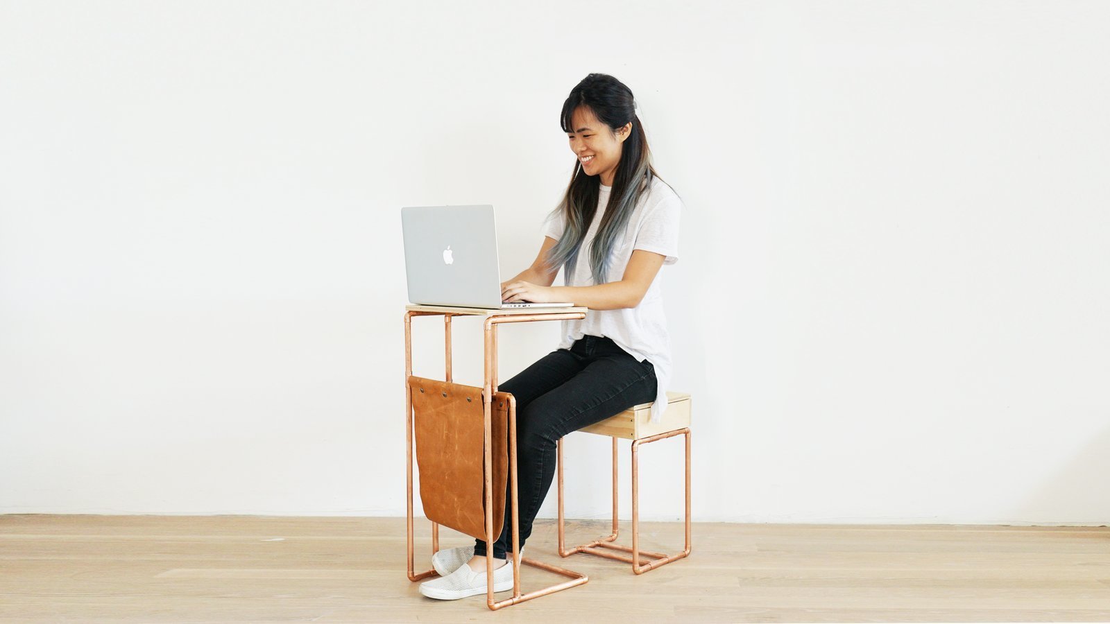 Dwell Made Presents: DIY Mini Copper Desk With Leather Sling - Dwell