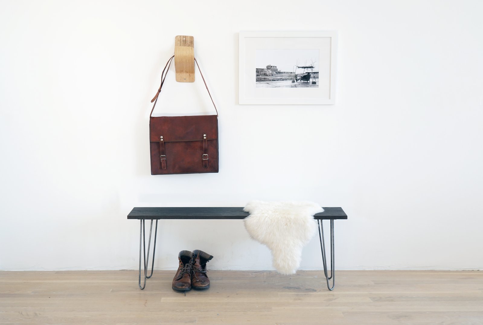 DIY Black Oak Bench with Homemade Stain | A Dwell Made Project - Dwell