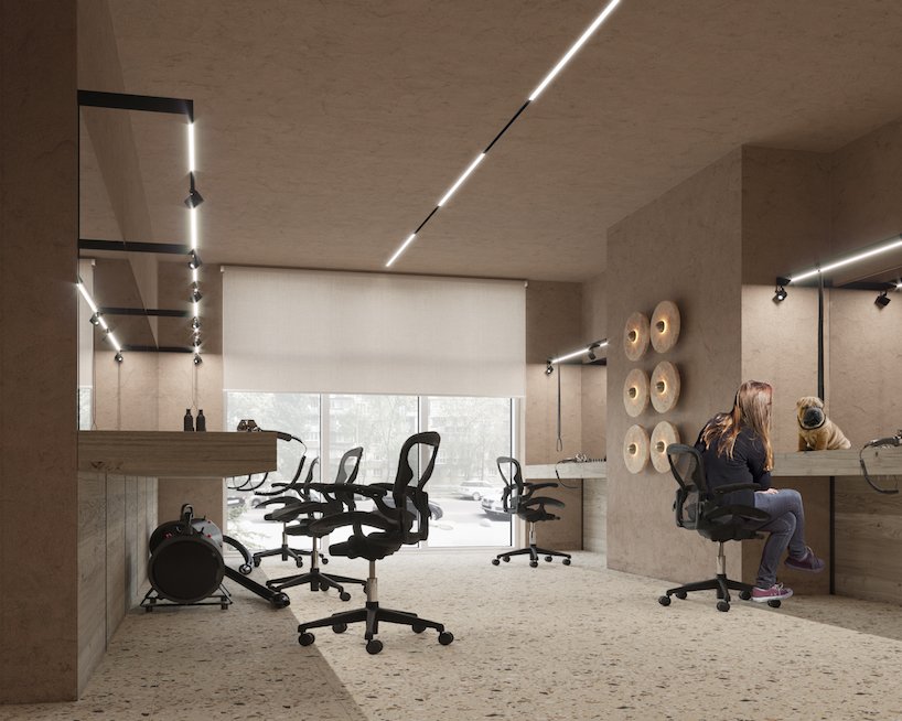 Photo 3 of 9 in Creamy interior of a grooming salon Groomer by Yakusha ...