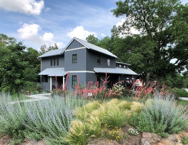What, a dark blue farmhouse? Modern Home in The Peninsula, Dallas,… on ...
