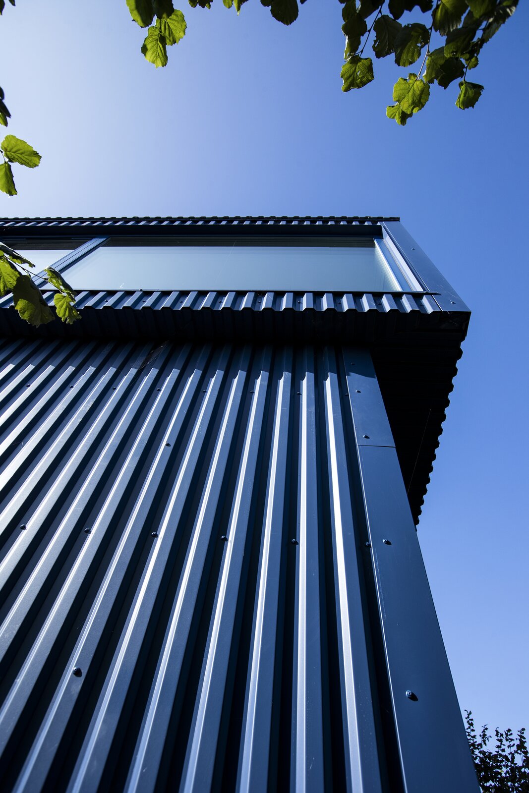 Photo 2 of 14 in A Blue House Clad With Corrugated Steel Blends Into ...