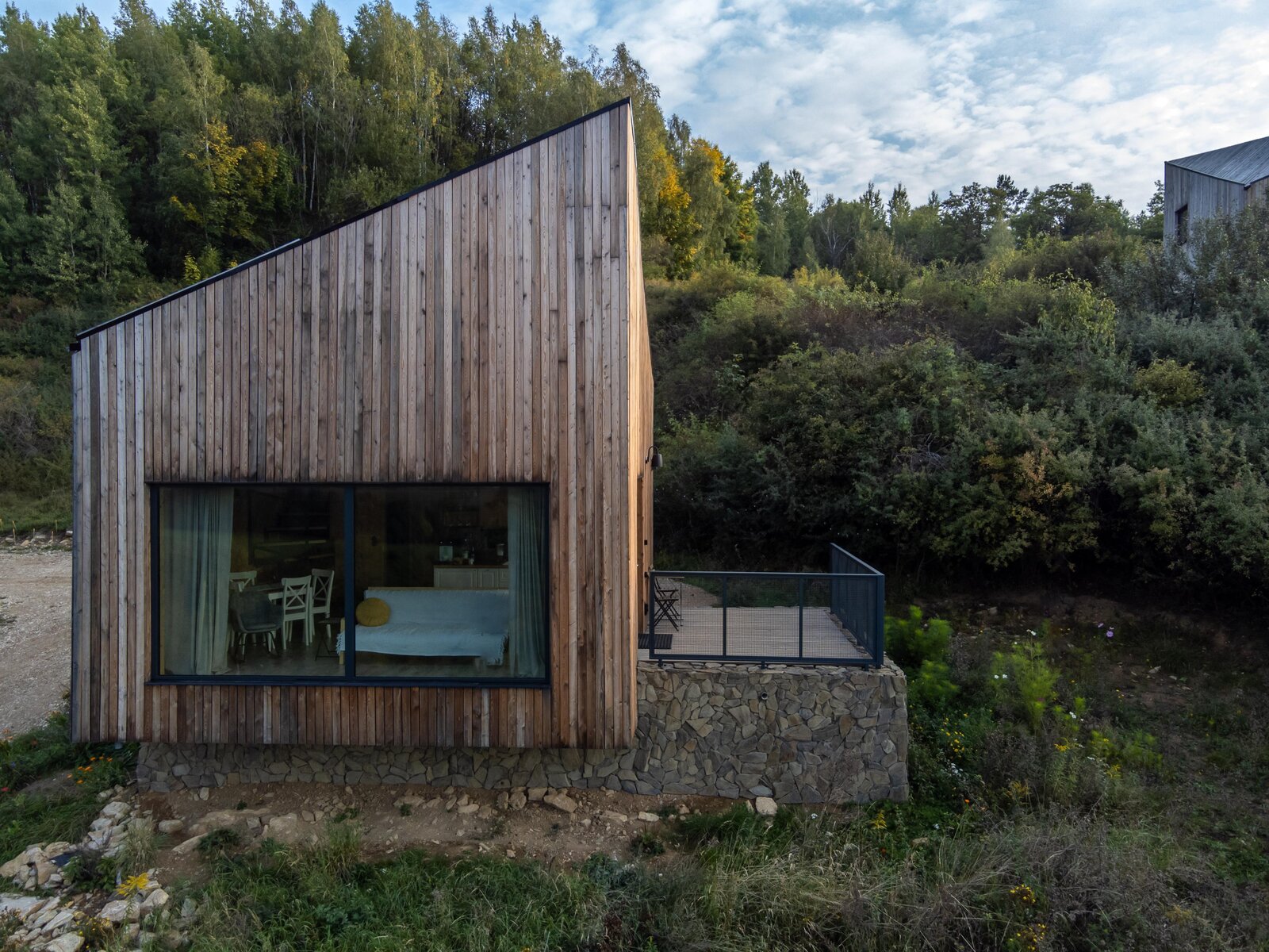 Photo 7 of 16 in Two Tiny Cabins Perched on Plinths Take In Valley ...