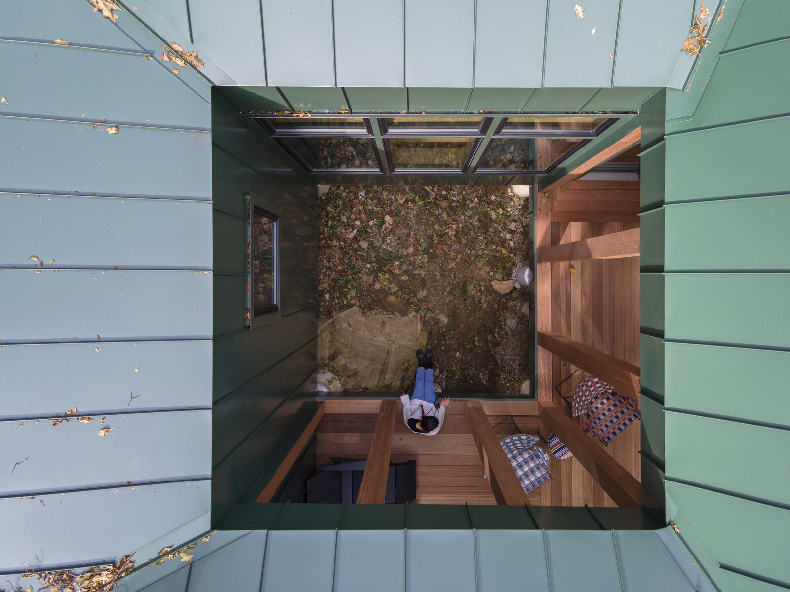 Photo 7 of 8 in A Metal-Clad Cabin Hovers Above the Forest Floor in ...
