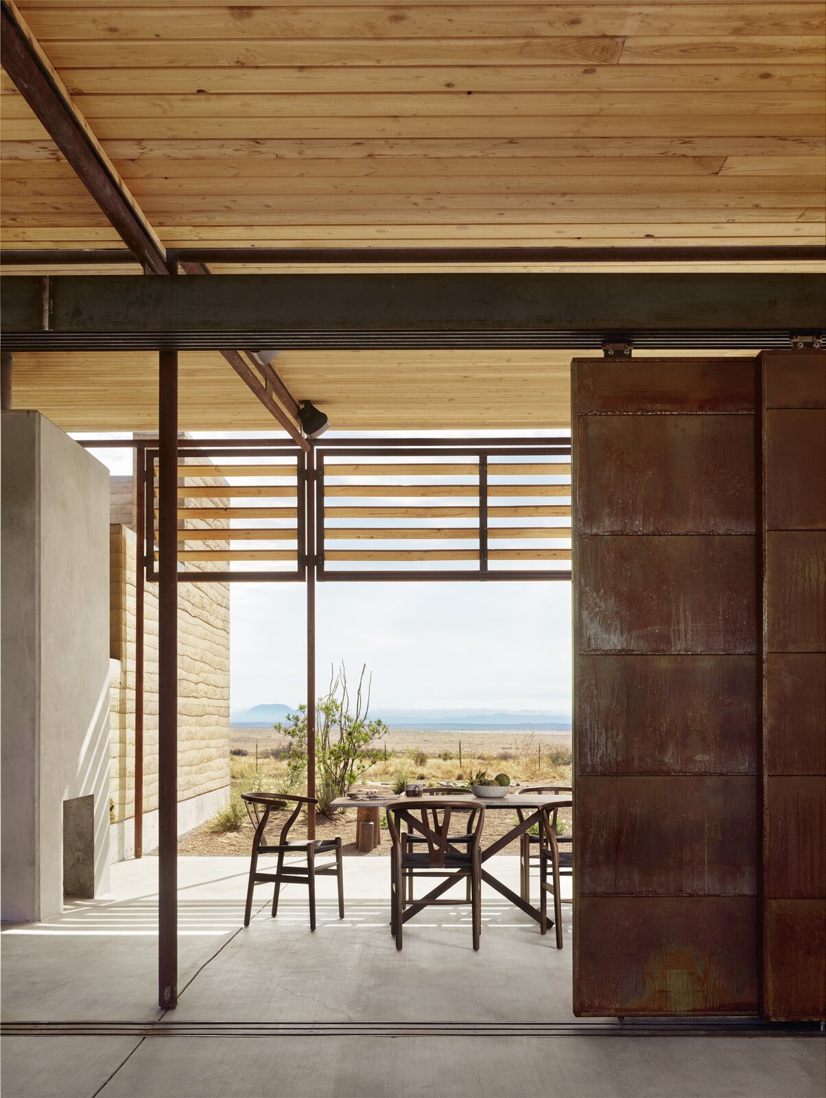 Photo 17 of 22 in Monolithic Rammed Earth Walls Keep This Marfa Ranch ...