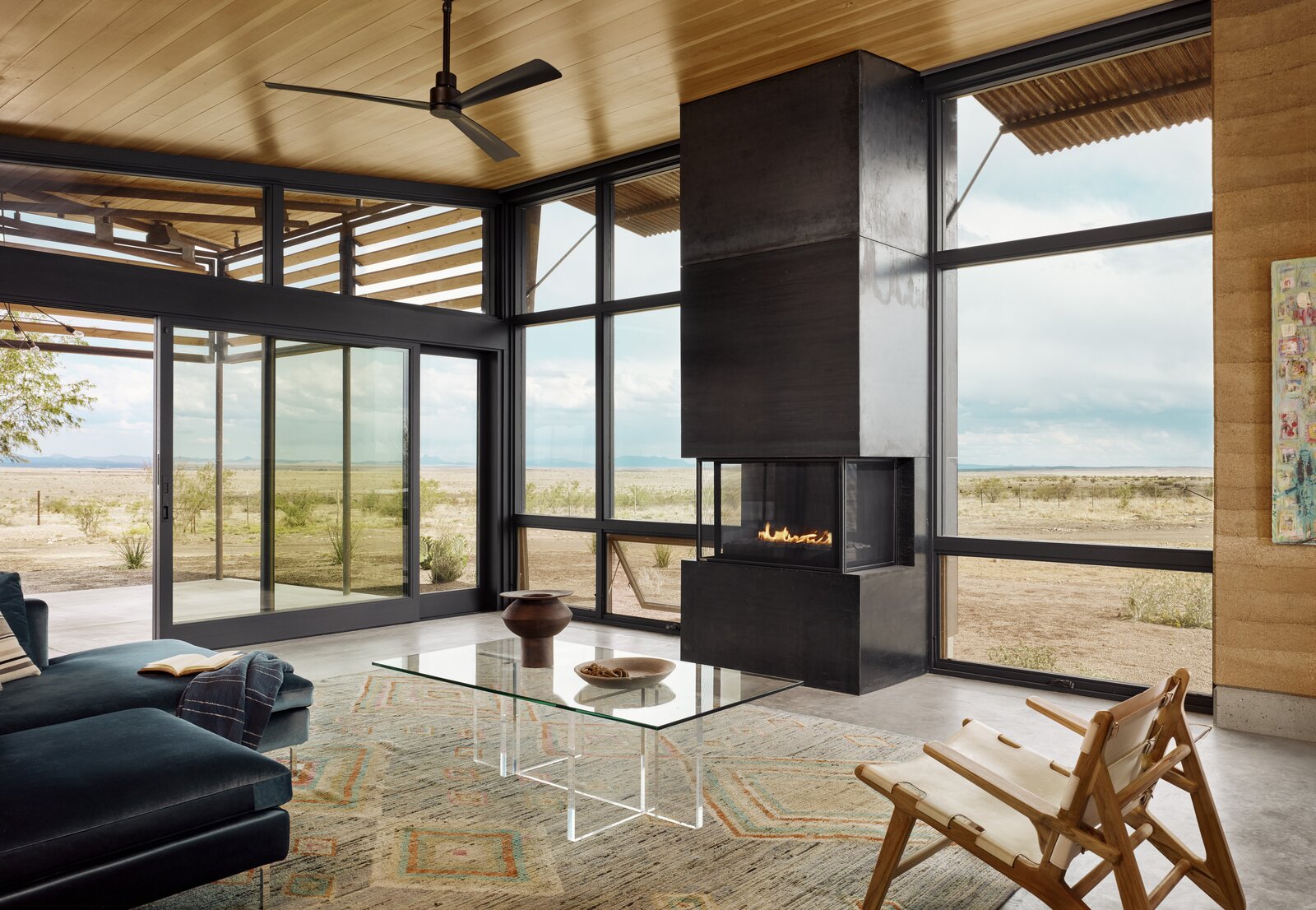 Photo 7 of 22 in Monolithic Rammed Earth Walls Keep This Marfa Ranch ...