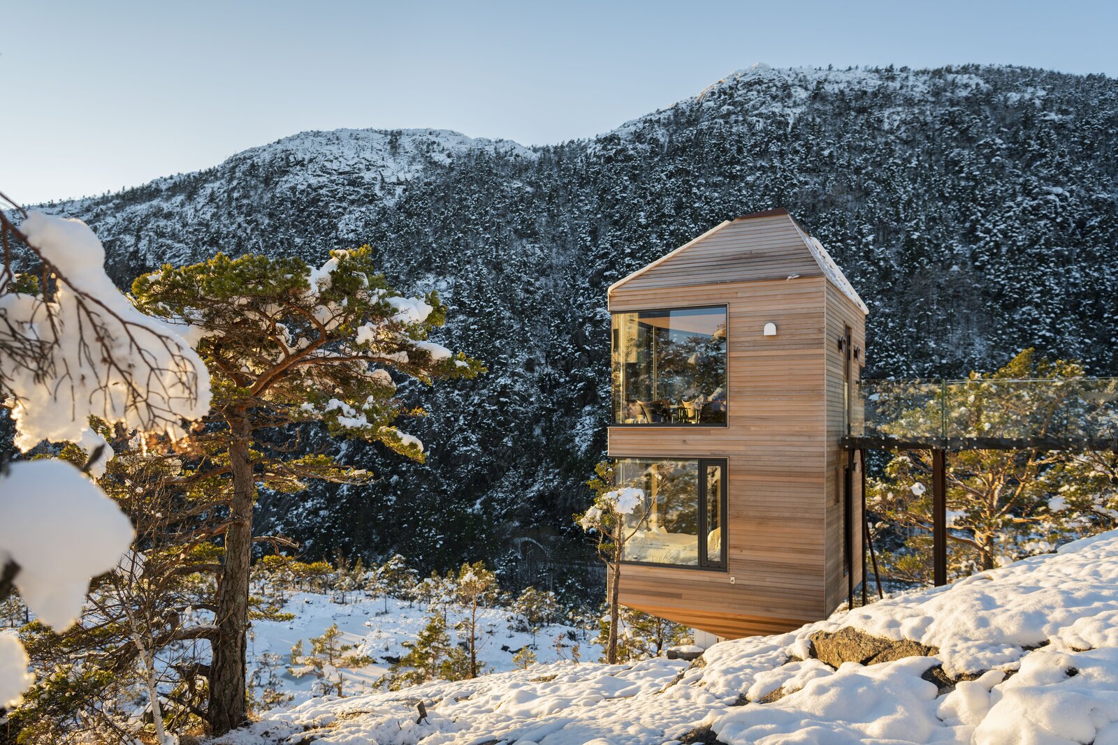 Photo 11 of 20 in These Remote Cabins “Float” Above a Fjord in Norway ...