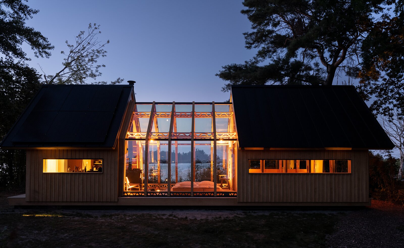 Photo 5 Of 21 In This 480K Prefab Cabin Slides Apart To Reveal A Glass