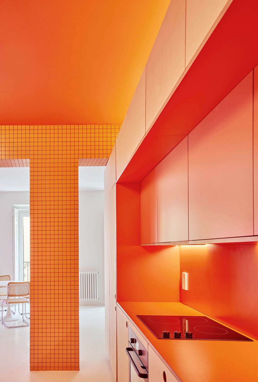 Photo 4 of 16 in ’80s-Inspired Neon Tile Gives a Madrid Apartment a ...
