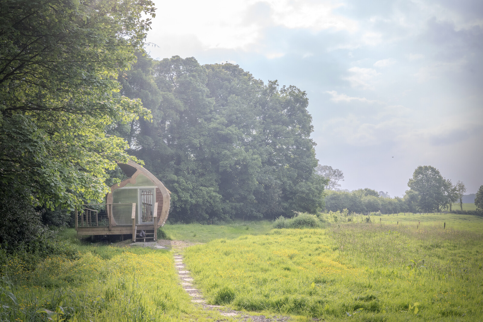 Photo 1 of 10 in This Cocoon-Like Cabin in England Has a Prefab Shell ...